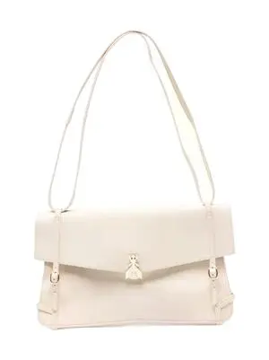 Patrizia Pepe Fly Bamby Jour Leather Shoulder Bag - Neutrals