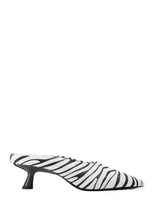 SIMONMILLER Gala Pointed Haircalf Mules - White