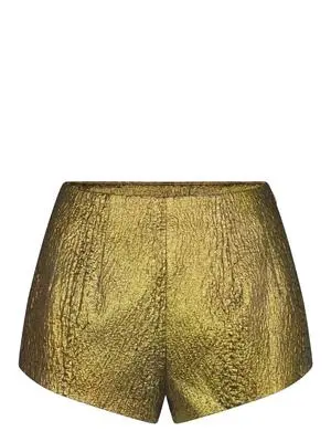 SIMONMILLER Metallic Fleur Shorts - Gold