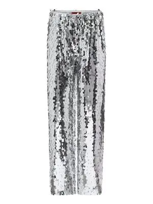 SIMONMILLER Nella Sequin-embellished Trousers - Silver