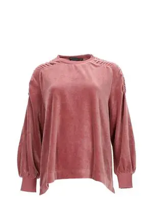 Alberta Ferretti Cotton Velour Sweatshirt - Red