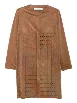 D.EXTERIOR D.Exterior Long Sleeve Fringed Coat