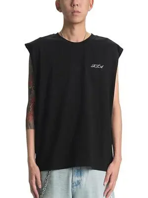 RtA Logo Muscle T-shirt - Black Cursive