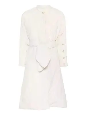PSOPHIA Belted Button-cuff Coat - Neutrals