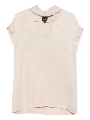 Just Cavalli Snake-print Scarf Detail Blouse - Neutrals
