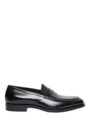 Santoni Adrian Penny Loafers - Black
