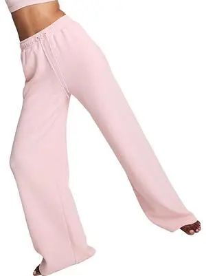 NEGATIVE Waffle Knit Wide-Leg Track Pants Shell
