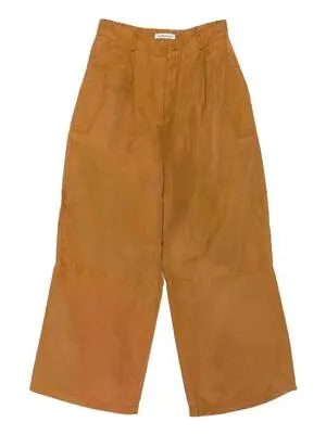 You Must Create Drop Out Pleated Wide-leg Trousers - Orange