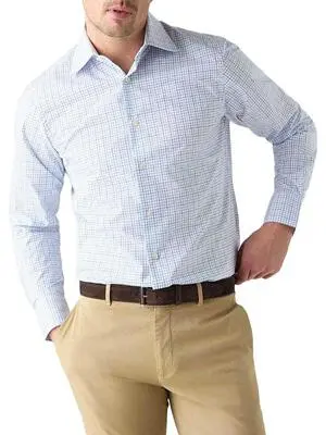 ROBERT TALBOTT Madison Check Light Weight Poplin Shirt In Contemporary Fit