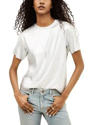 Ba&sh Sony Metallic Tee - Silver