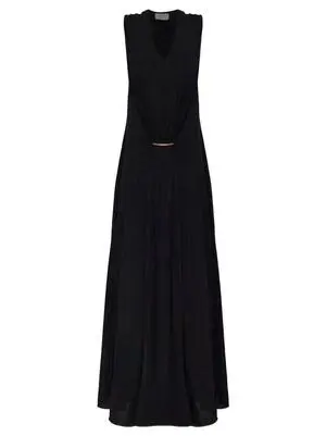 Sportmax Fervida Draped Sleeveless Dress - Black
