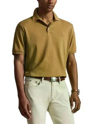 Polo Ralph Lauren Logo-embroidered Short-sleeve Polo Shirt - Neutrals