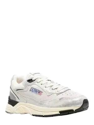 AUTRY Hyperway Panelled Leather Sneakers - Silver