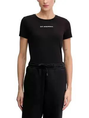 EA7 Logo Print T-shirt - Black