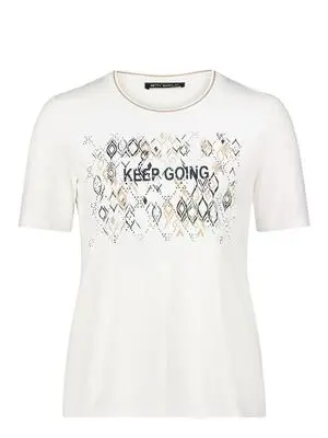 BETTY BARCLAY Graphic Print T-shirt - Neutrals