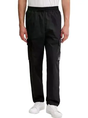 EA7 Logo-print Cargo Pants - Black