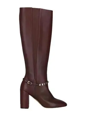 FERRAGAMO Gancini Chain-link Knee-high Boots - Red