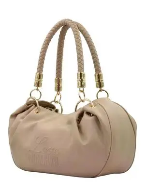 Moschino Gathered Tote Bag With Braided Handles - Neutrals
