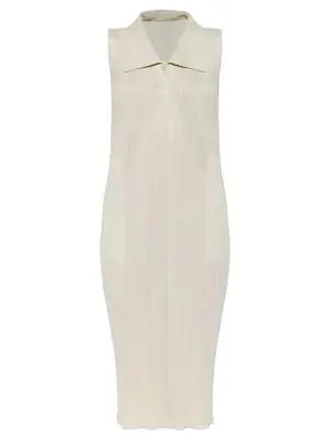 Issey Miyake Sleeveless Midi Dress - Neutrals