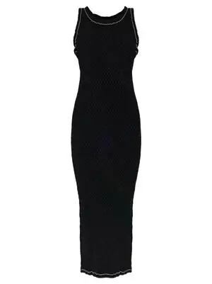 Issey Miyake Wavelet Ensemble Midi Dress - Black