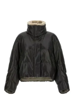 Brunello Cucinelli Quilted Leather Jacket - Brown