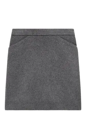 Another Tomorrow Tailored Cashmere Skirt - Grey