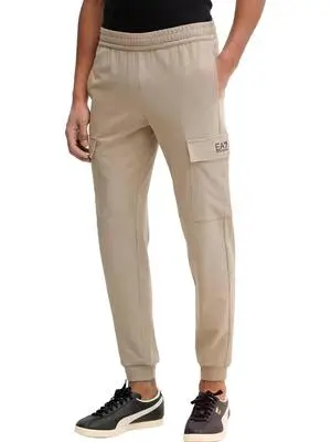 EA7 Logo-print Cargo Pants - Neutrals