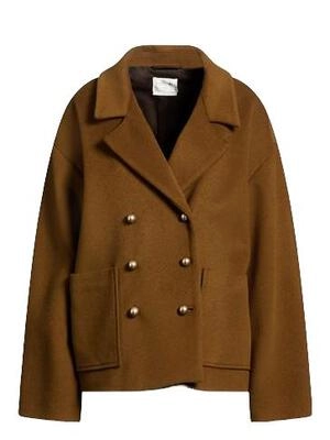 FORTE_FORTE FORTE FORTE Double-Breasted Coat In Virgin Wool, Polyamide, And Cashmere