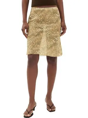 Lioness Shoreline Midi Skirt - Leopard