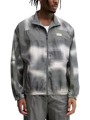 EA7 Gradient Print Panelled Jacket - Grey