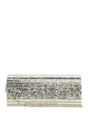 JIMMY CHOO Embellished Acrylic Sweetie Clutch - Silver