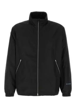 JIL SANDER Zip-up Polyester Jacket - Black