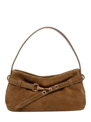 Miu Miu Suede Shoulder Bag - Brown