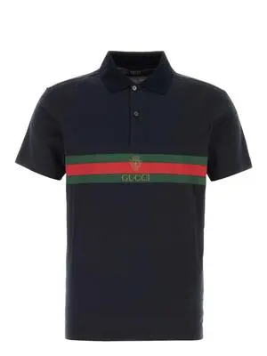 Gucci Black Cotton Polo Shirt - Multicolor