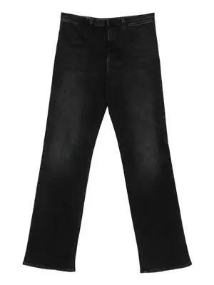 Gucci Web Stripe Wide-leg Jeans - Black