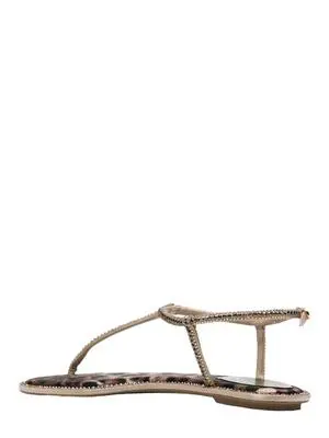 Rene Caovilla Crystal-embellished Leopard-print Sandals - Neutrals