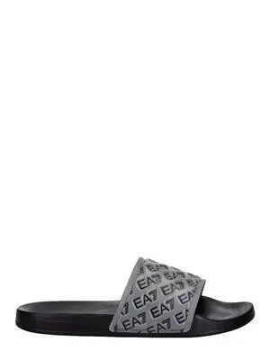 EA7 Embossed Logo Slides - Grey