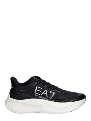 EA7 Logo-print Chunky Sole Sneakers - Black