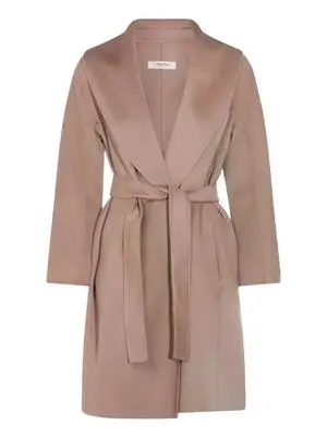 Max Mara Belted Shawl-collar Coat - Neutrals