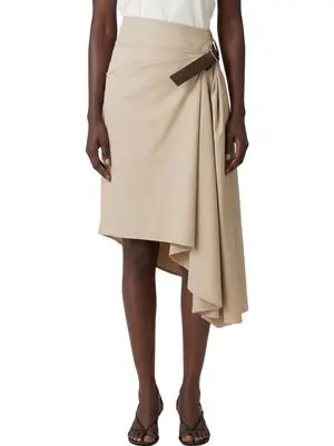 Loewe Asymmetrical Draped Skirt - Cream