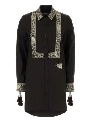 Burberry Silk Shirt Dress - Brown