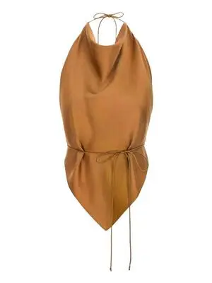 MANURI Thea Silk Halterneck Top