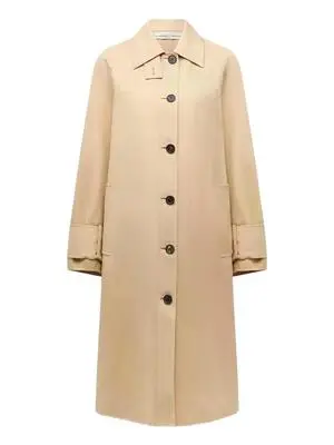 Another Tomorrow Double Face Balmacaan Coat - Neutrals