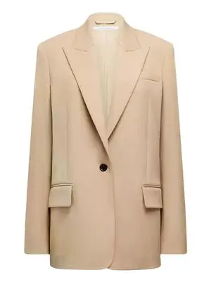 Another Tomorrow Oversized Peak-lapel Blazer - Neutrals