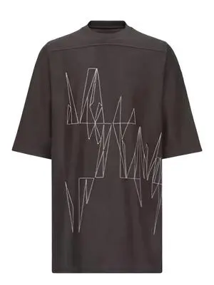 MONCLER + RICK OWENS Graphic Print T-shirt - Brown