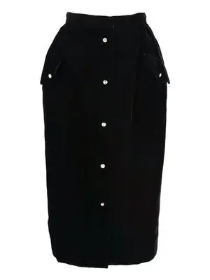 Valentino Garavani Button-up Midi Skirt - Black