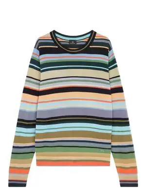 Paul Smith Signature Stripe Crew Neck Sweater - Black