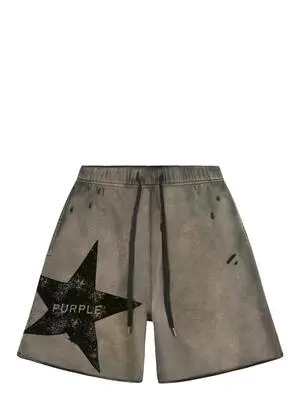 PURPLE BRAND Star Wordmark Shorts - Grey