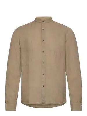 Hugo Elvory Band-collar Shirt - Brown