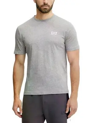 EA7 Logo-print Short-sleeve T-shirt - Grey
